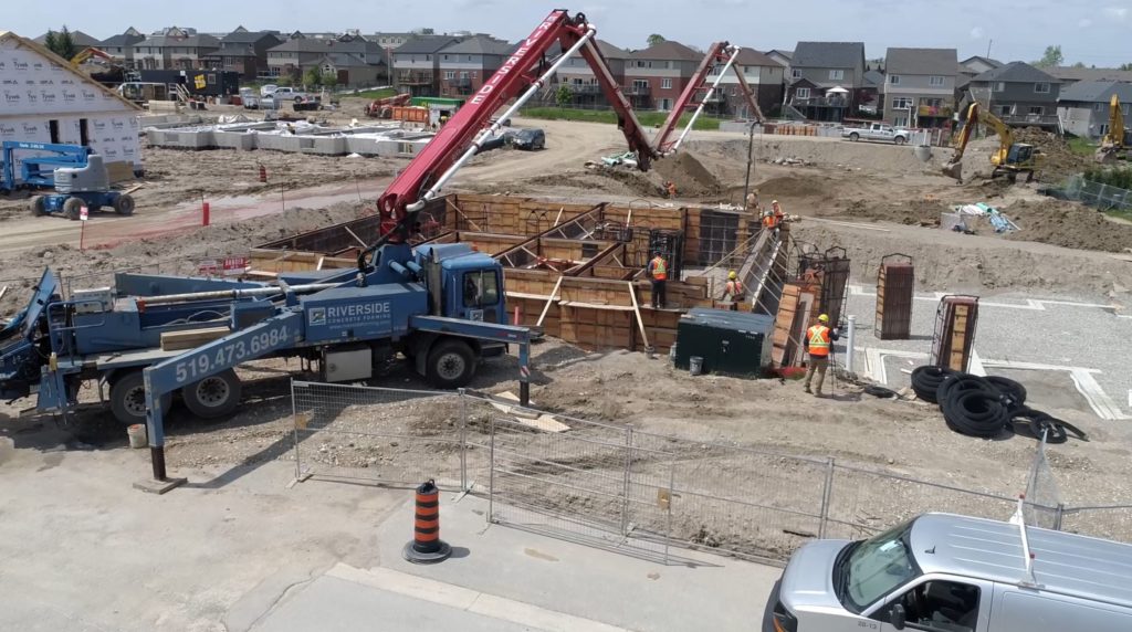 Concrete Pump Truck - New Homes in London - Concrete Forming Services