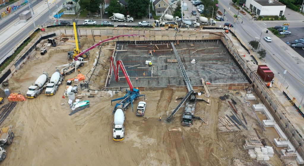Concrete Raft Slab Pour | Kitchener - Concrete Forming Services