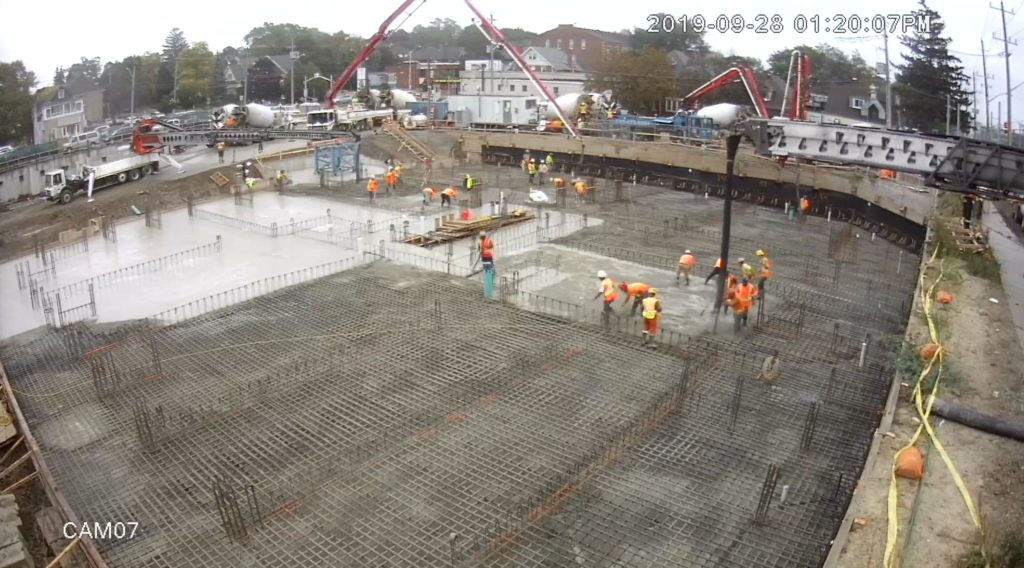 Raft slab concrete pour time-lapse - Concrete Forming Services